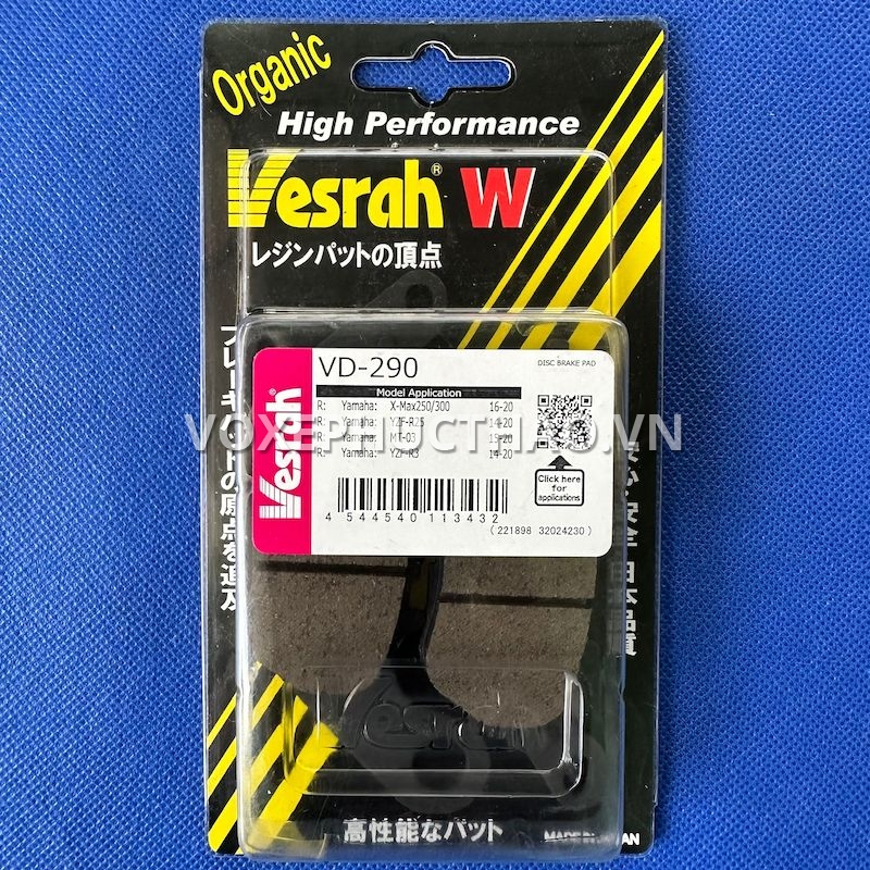 VESRAH BỐ THẮNG ĐĨA SAU YAMAHA YZF R3 / YAMAHA MT03 / XMAX 250 / XMAX 300